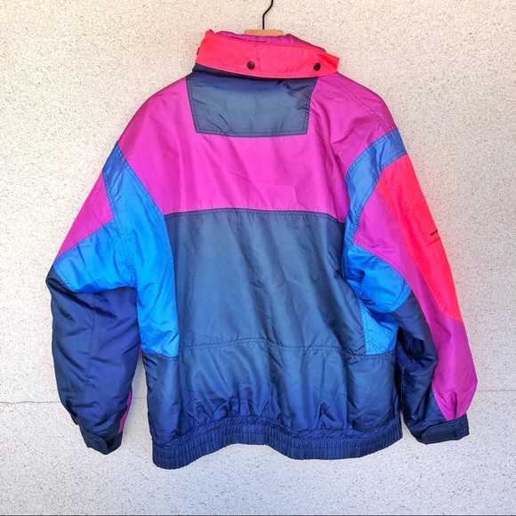 Vintage | Jackets & Coats | Rare Neon Water Resistant Ski Coat By ...